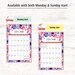 2025 Floral Watercolor Mini Calendar: Printable Desk & Wall Planner - Etsy