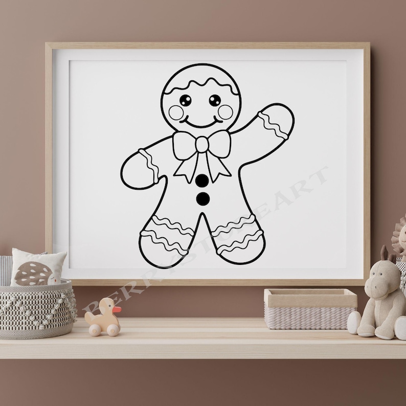 Gingerbread Man SVG: Christmas Cookie Outline Cut File - Etsy
