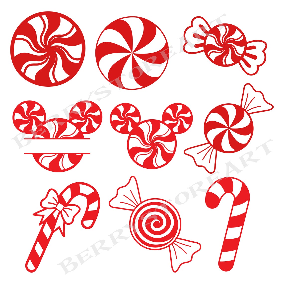 Candy Cane SVG, Christmas Candy Svg, Candy Canes Clipart, Holiday Candy ...