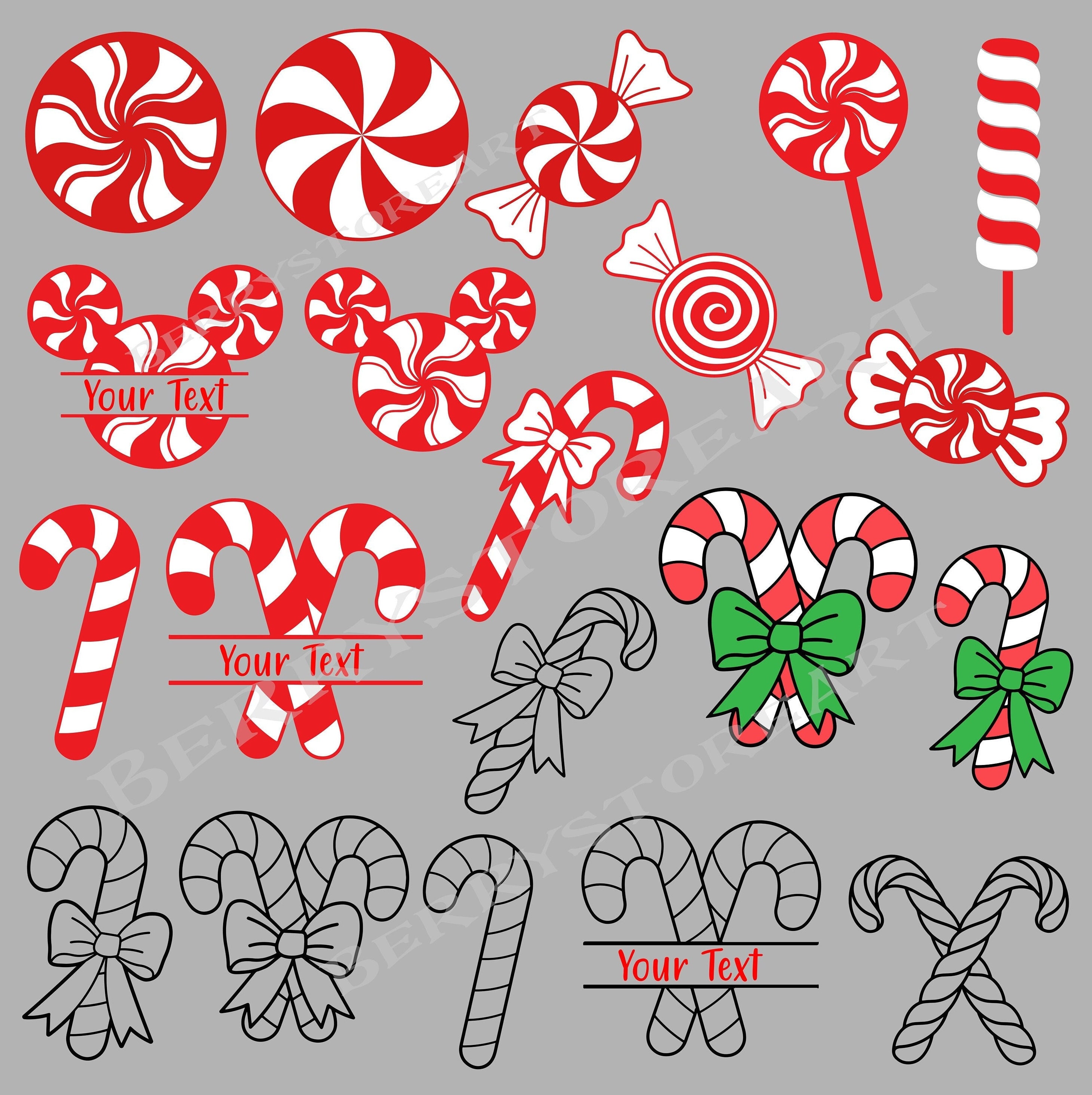 Candy Cane SVG, Christmas Candy Svg, Candy Canes Clipart, Holiday Candy ...