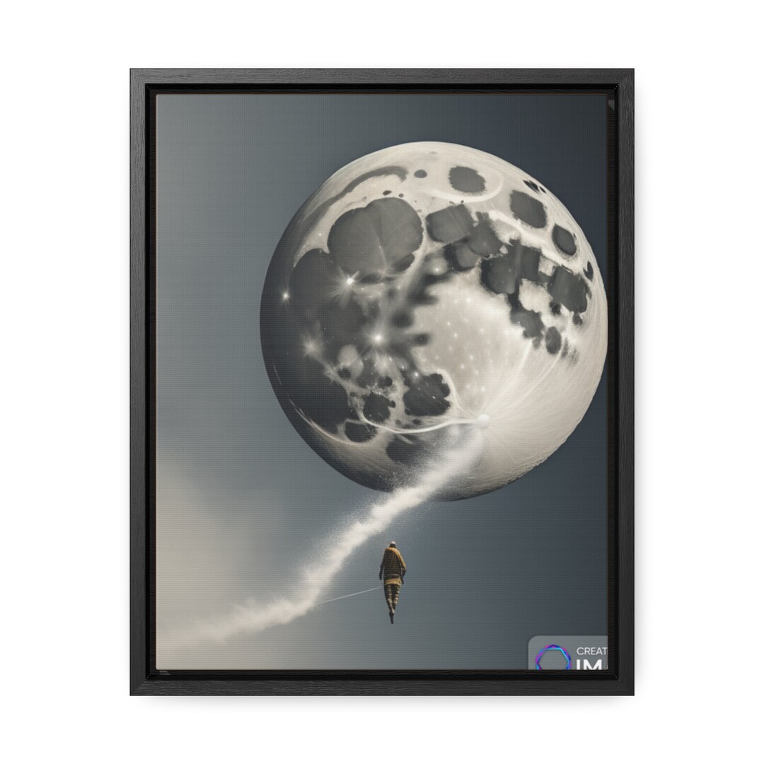 Falling Moon Canvas Wraps, Vertical Frame - Etsy