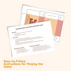 Printable Valentine Friends Truth or Dare Game Fun Party Game for ...