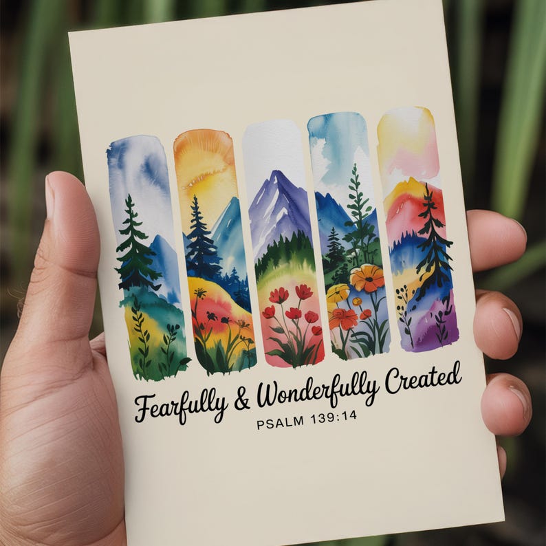 Christian Printable Card Bible Verse Greeting Card Faith Encouragement ...