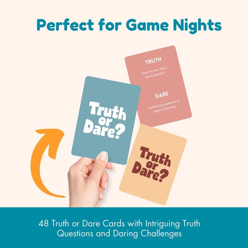 Printable Valentine Friends Truth or Dare Game Fun Party Game for ...