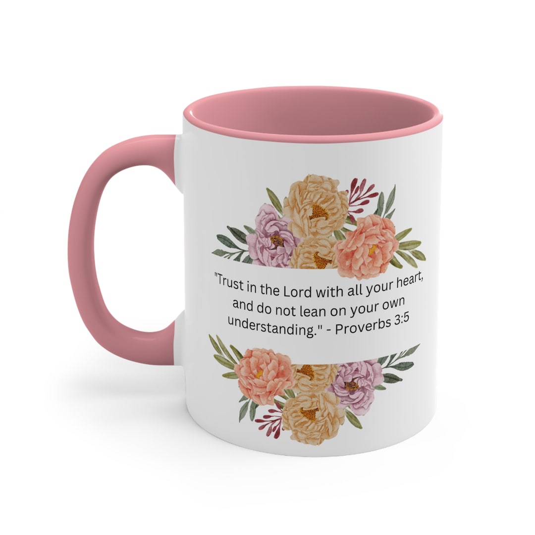 Bible Verse Coffee Mug Floral Religious Coffee Mug Bible Verse Mug God ...