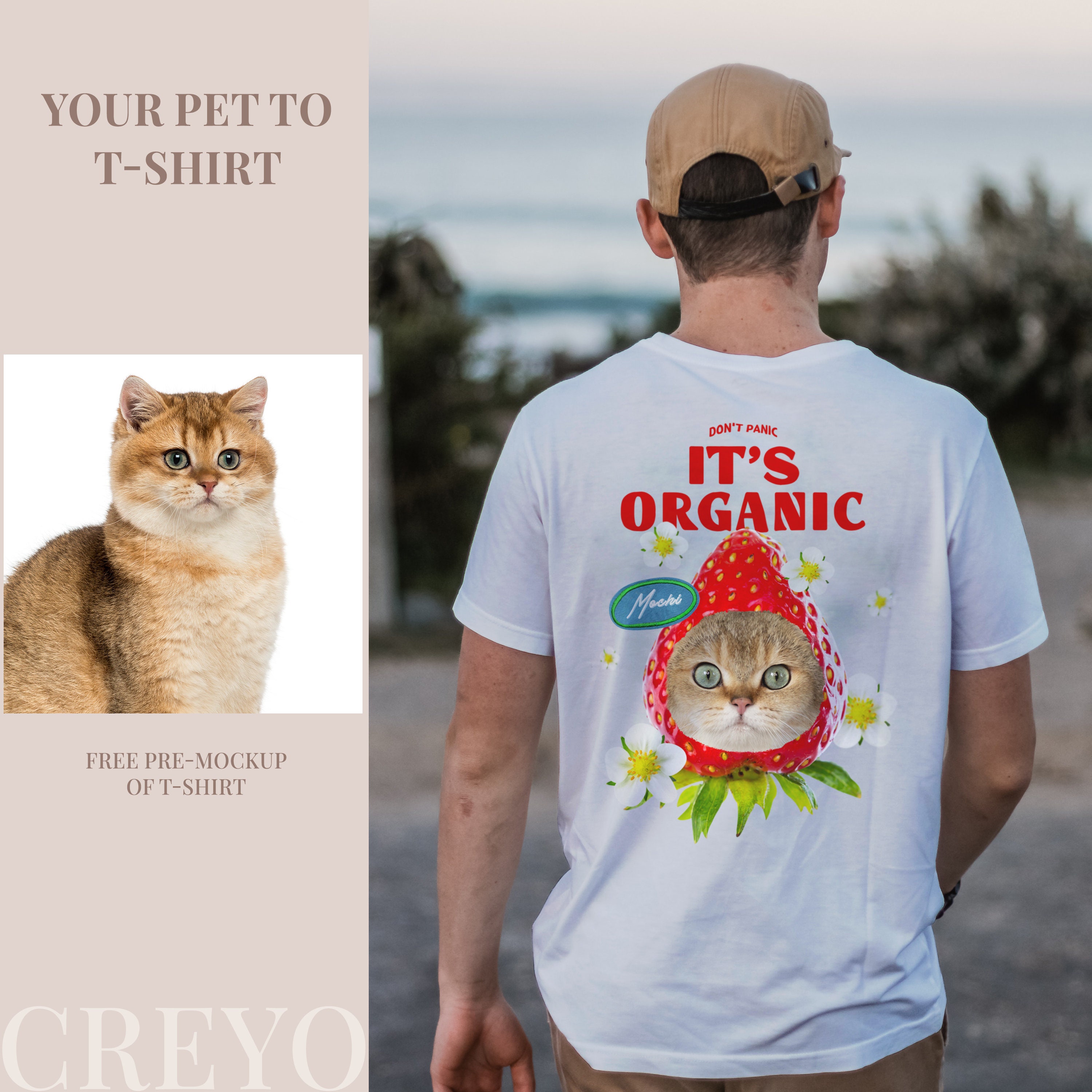 Personalized Pet T-shirt Pet Photo Tshirt for Pet Lover Gift Unique Cat ...