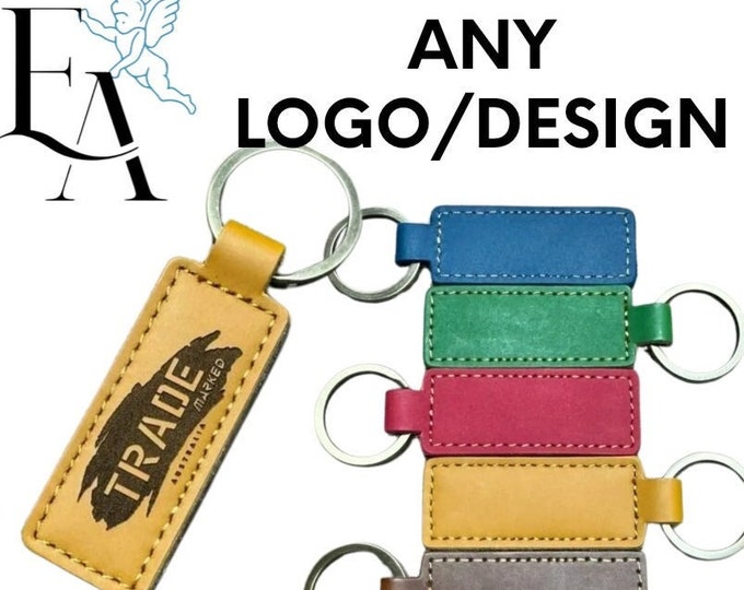 Personalized Leather Keyring, Engraved With Company Logo, Great ...