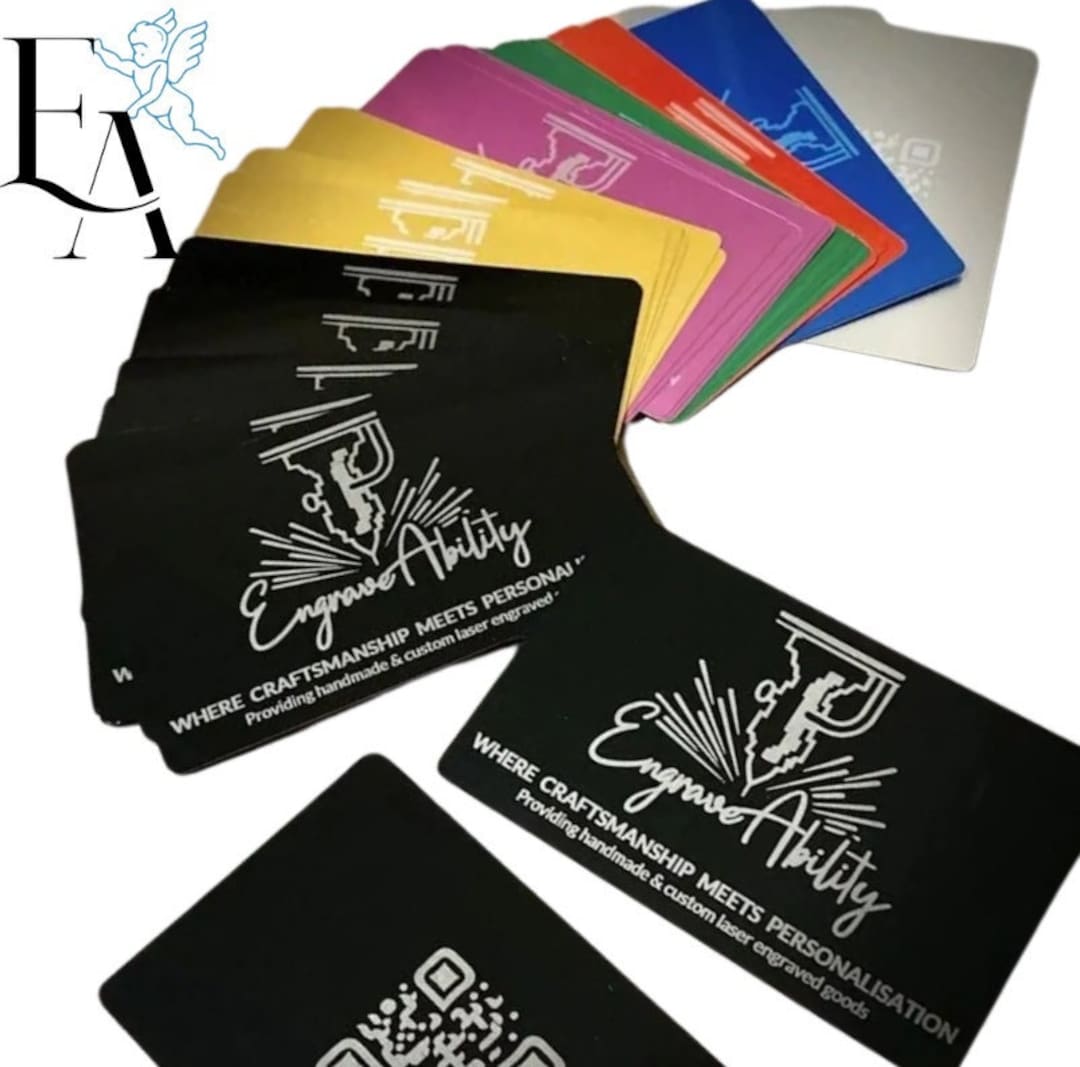 Engraved Metal Business Cards - Etsy
