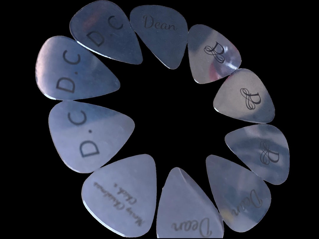 Personalised Engraved Stainless Steel Guitar Picks 10pc - Etsy