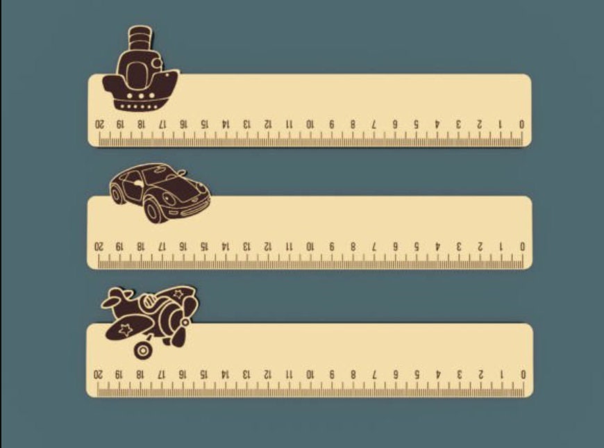 6 Style Rulers Laser Cut Svg Files - Etsy