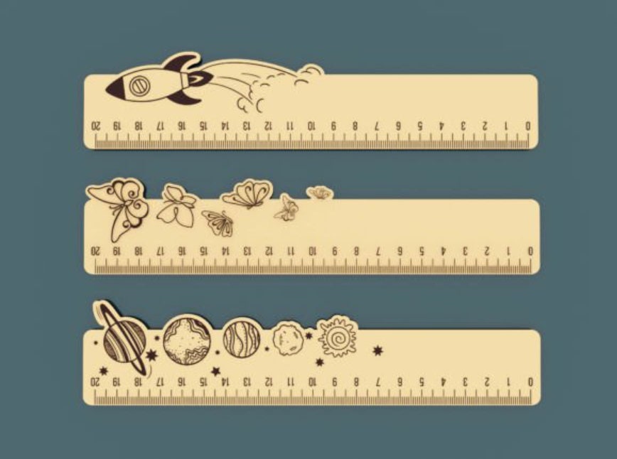 6 Style Rulers Laser Cut Svg Files - Etsy