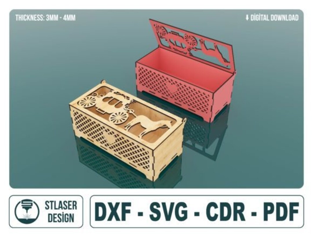 Decorative Barouche Box Laser Cut Svg Files - Etsy