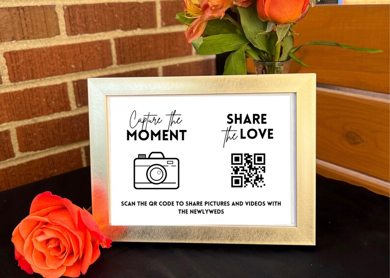 Capture the Moment, Share the Love QR Code Photo Sharing Printable ...
