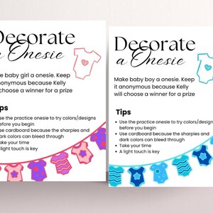 Decorate a Onesie Baby Shower Station Sign (digital Download) - Etsy