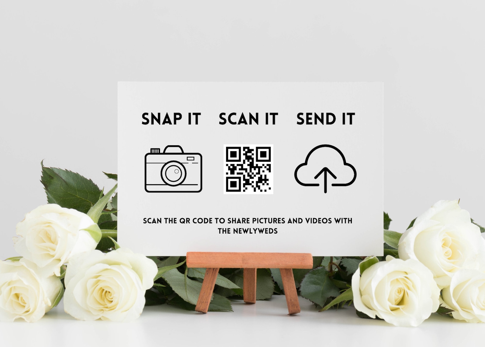 Wedding Photo Sharing QR Code Sign Template (digital Download), Snap It ...