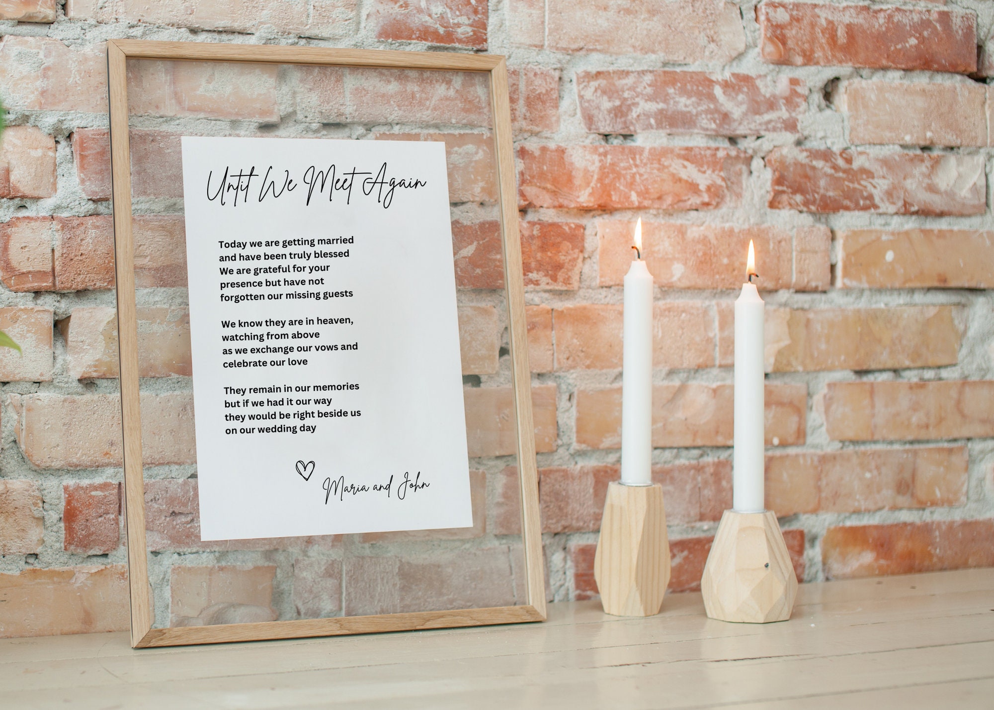 Memorial Table Sign, Memory Table Sign, Until We Meet Again, Wedding ...
