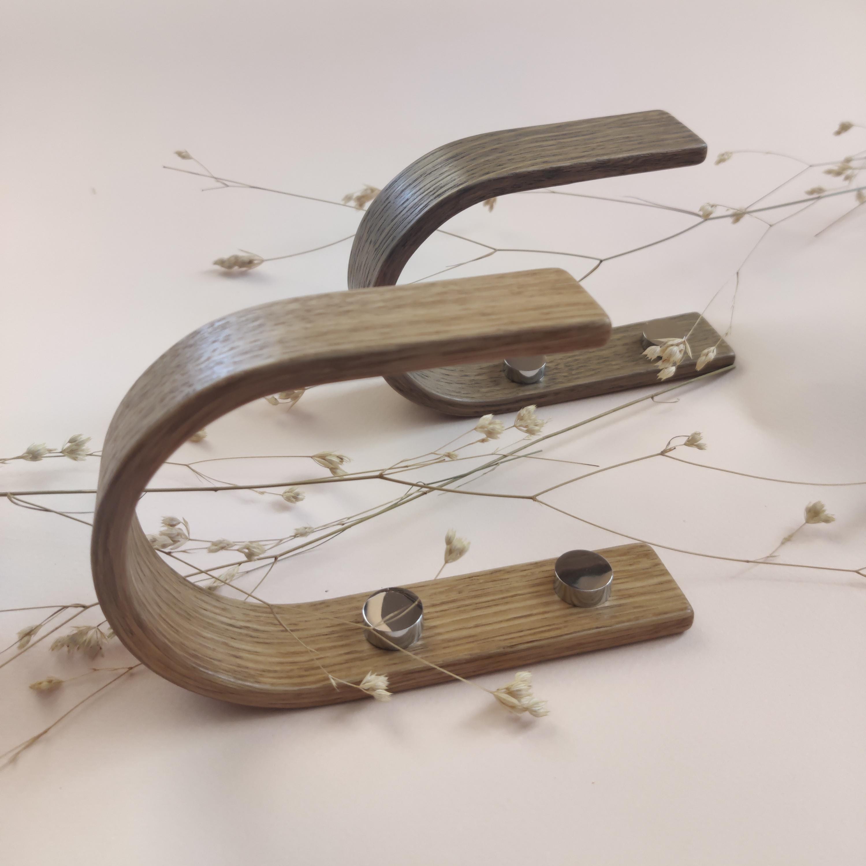 Curtain Holdbacks From Solid Oak Wood, Customizable Curtain Pull-backs ...