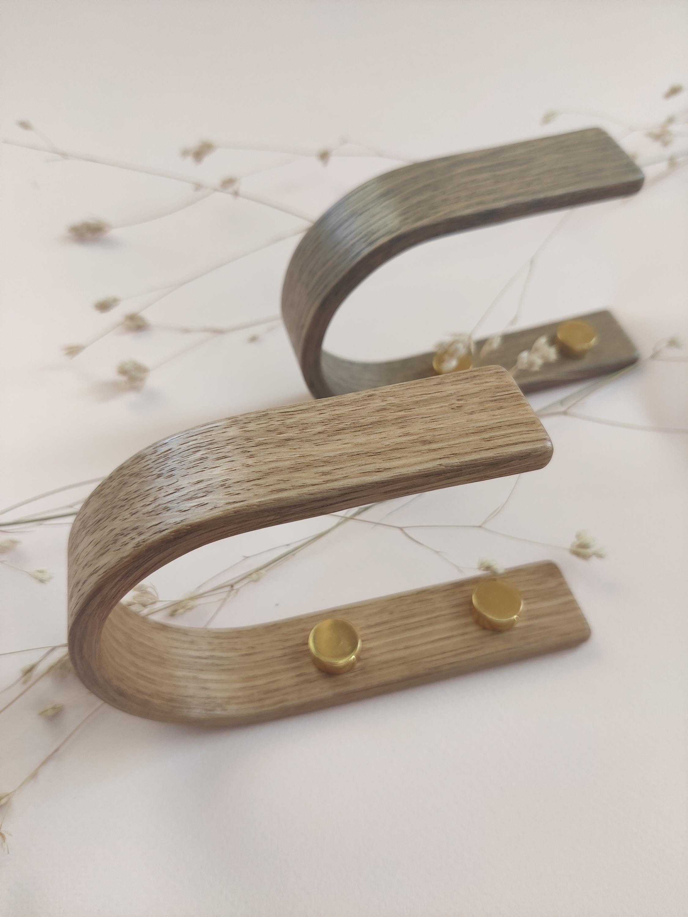 Curtain Holdbacks From Solid Oak Wood, Customizable Curtain Pull-backs ...