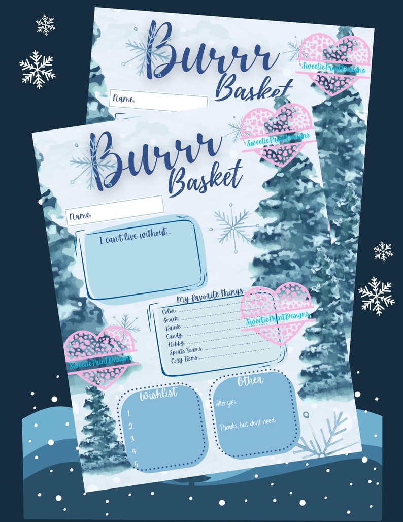 Burr Basket Questionnaire - Etsy