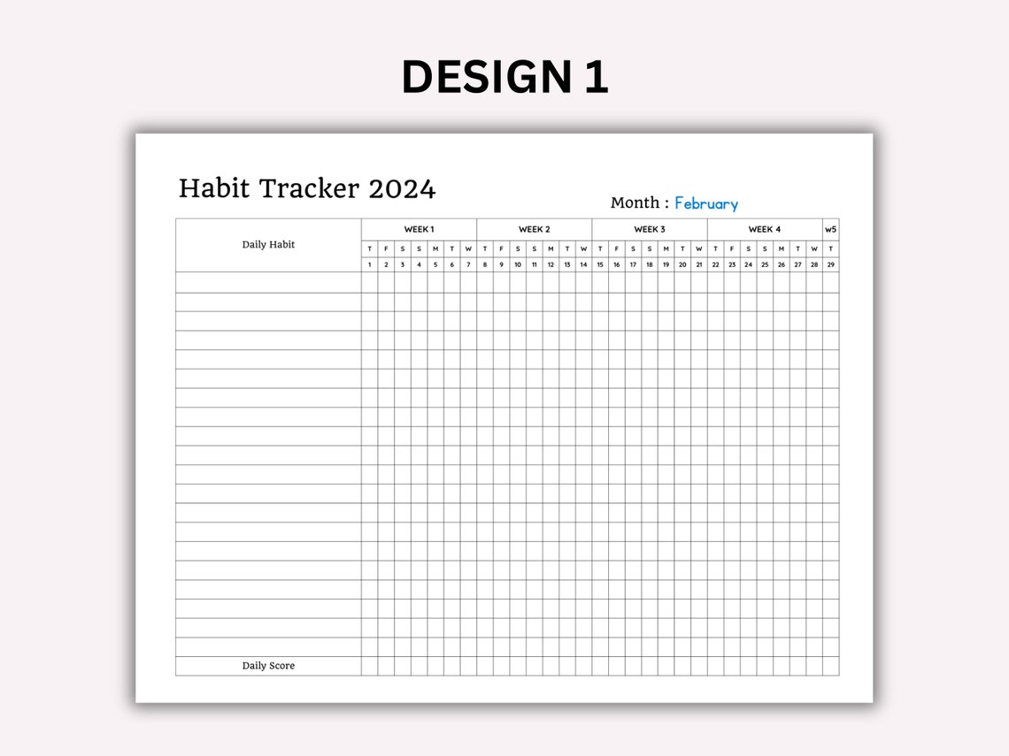 Habit Tracker, Monthly Habit Tracker, January to December, Planner 2024 ...