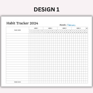 Habit Tracker, Monthly Habit Tracker, January to December, Planner 2024 ...