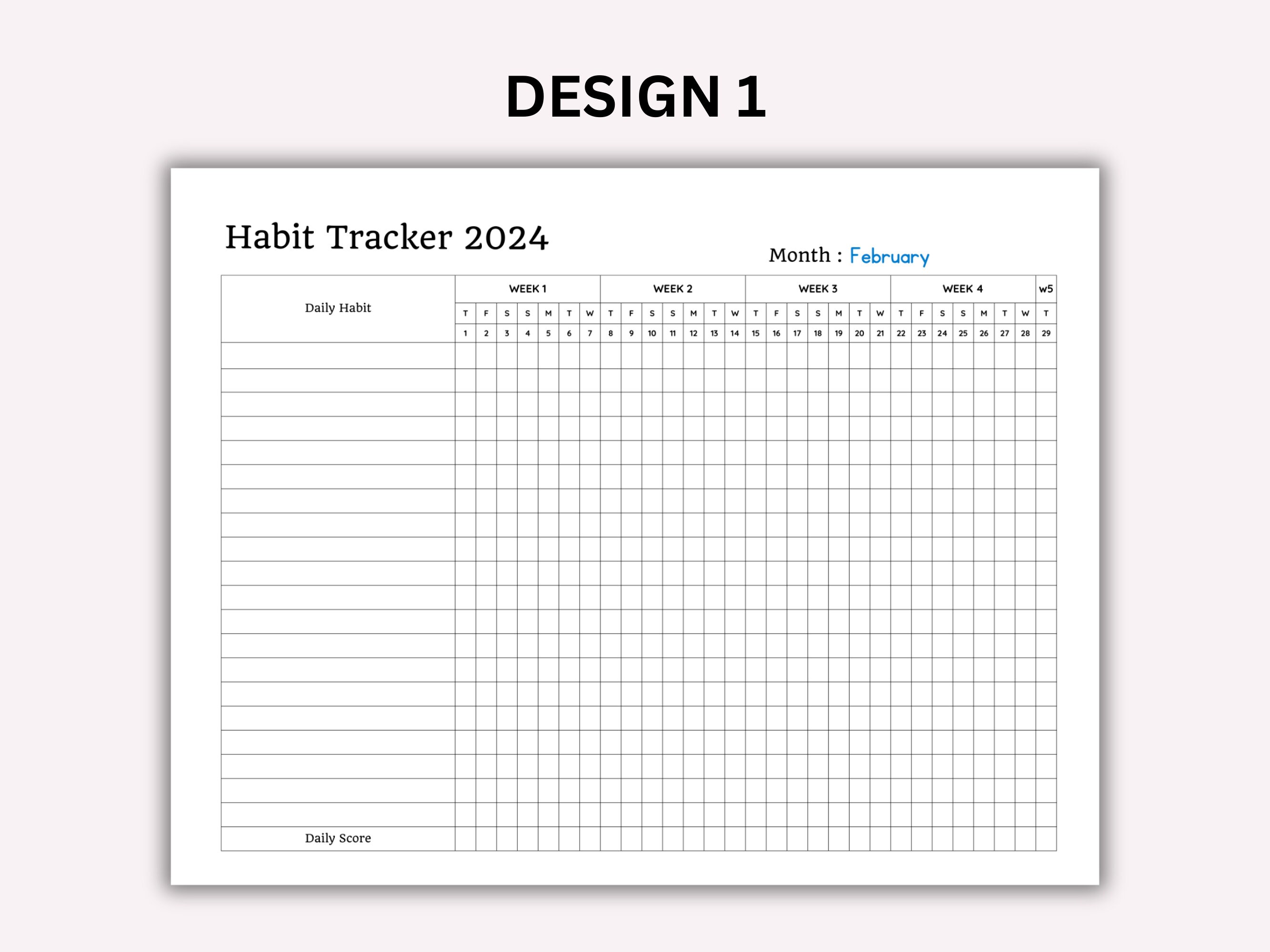Habit Tracker, Monthly Habit Tracker, January to December, Planner 2024 ...