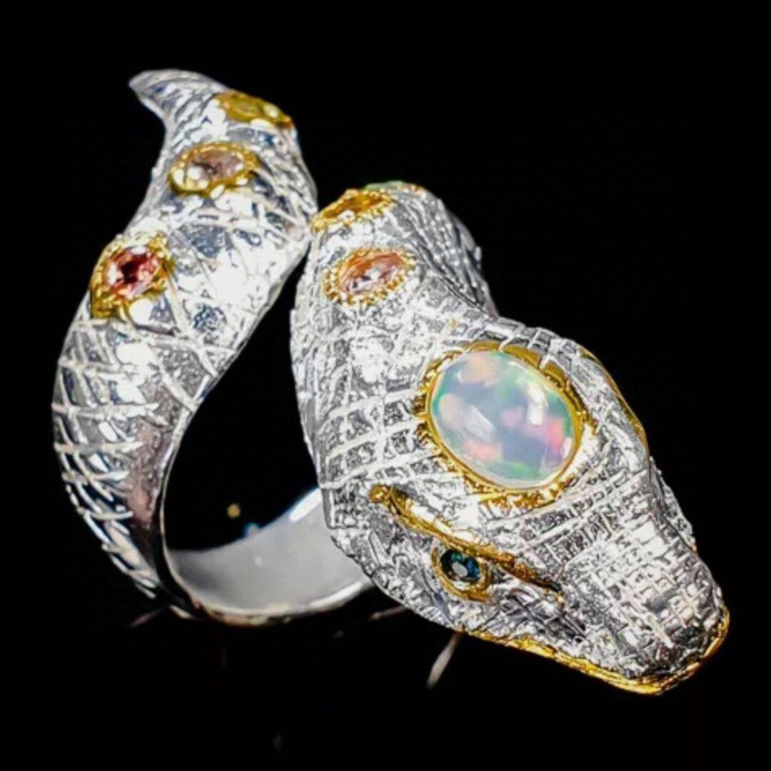 Silver Ring With the Symbol of 2025, Natural Ethiopian Opal "amazing ...