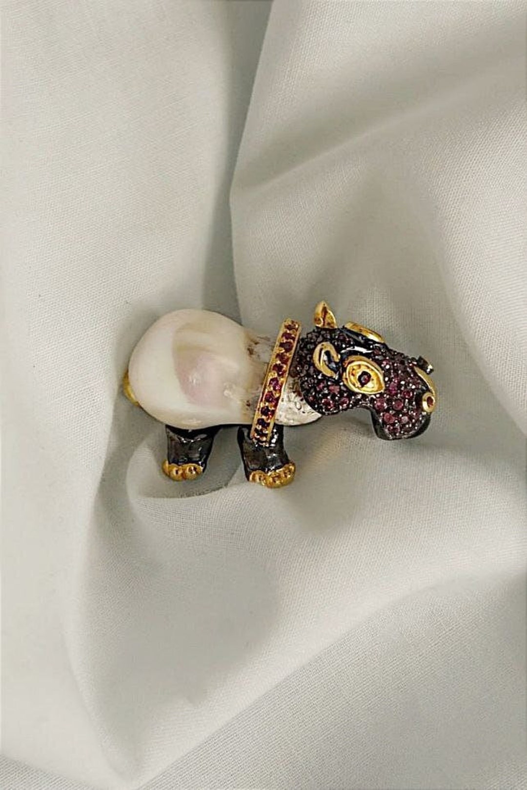 An Exclusive Silver Pendant With a Pearl curious Behemoth - Etsy