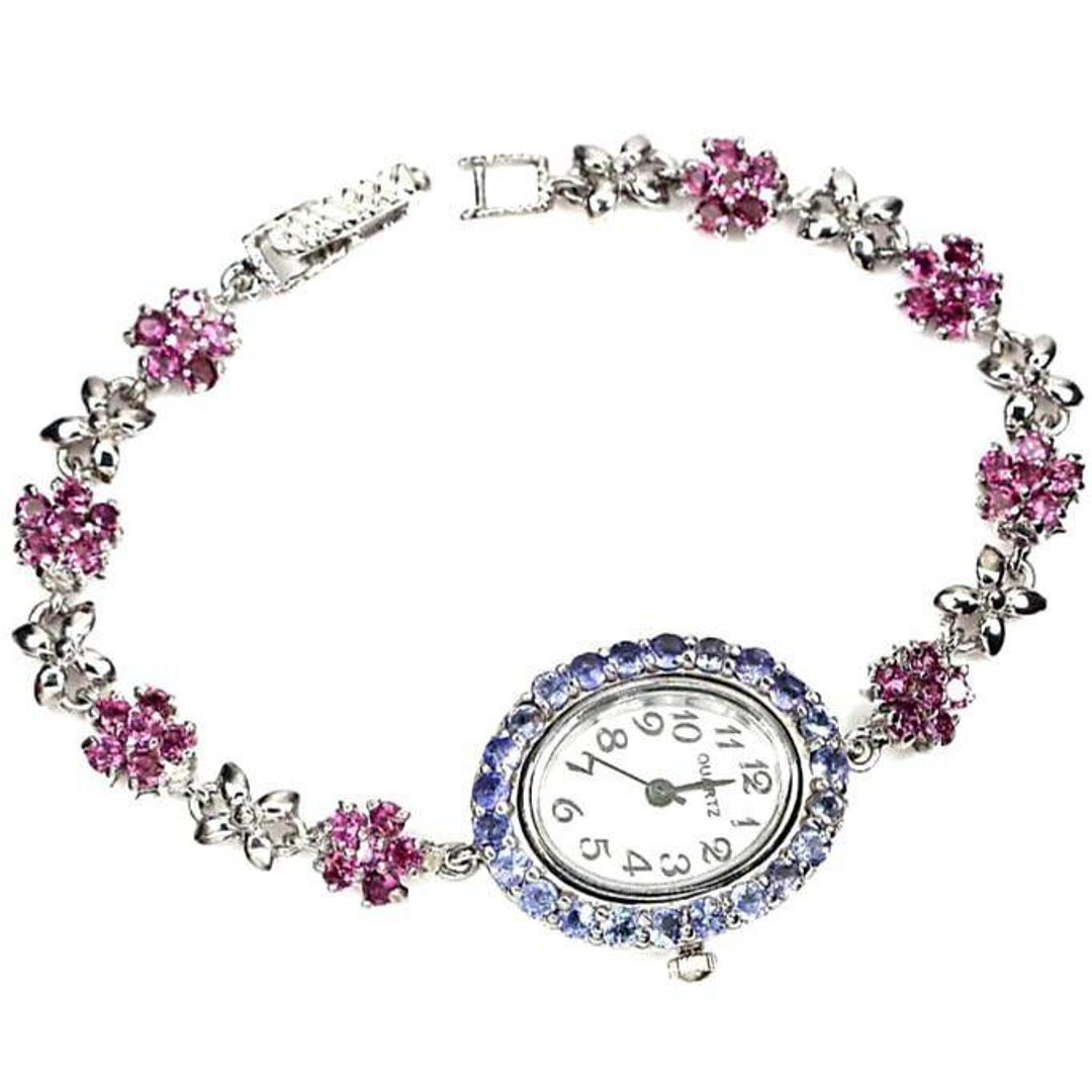 An Exquisite Silver Watch With Natural Stones for a Woman "female ...