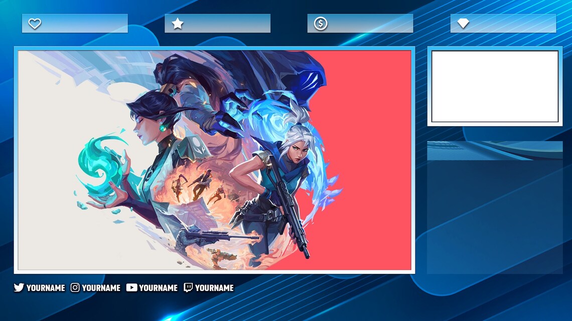 Overlay Pack Blue Valorant Overlay & Scenes - Etsy