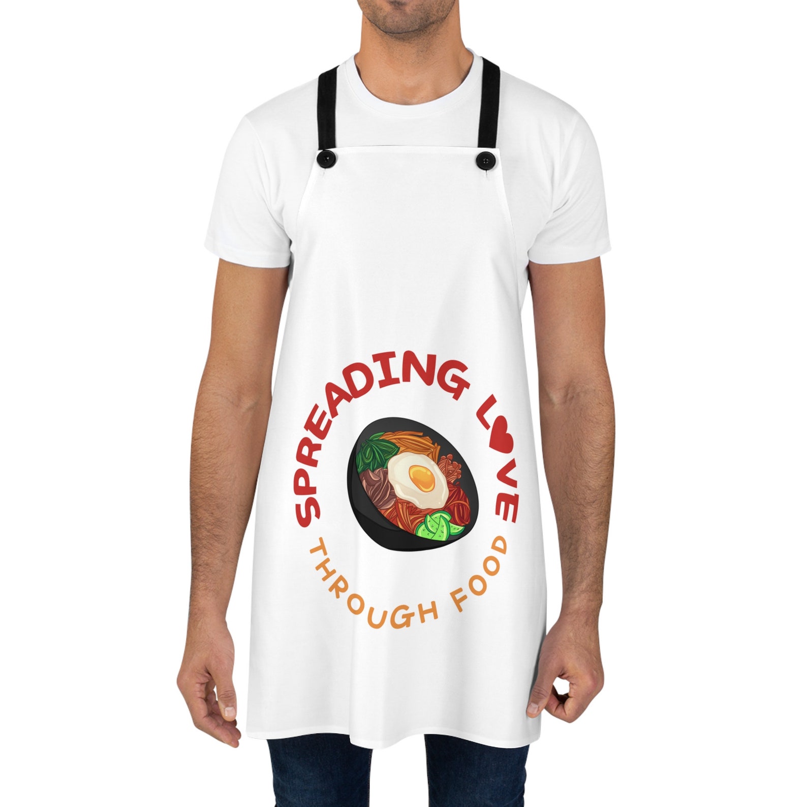 Custom Spread Love Through Food Apron AOP - Etsy