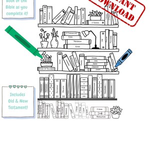 Books of the Bible Tracking Color Sheet *digital Download* - Etsy