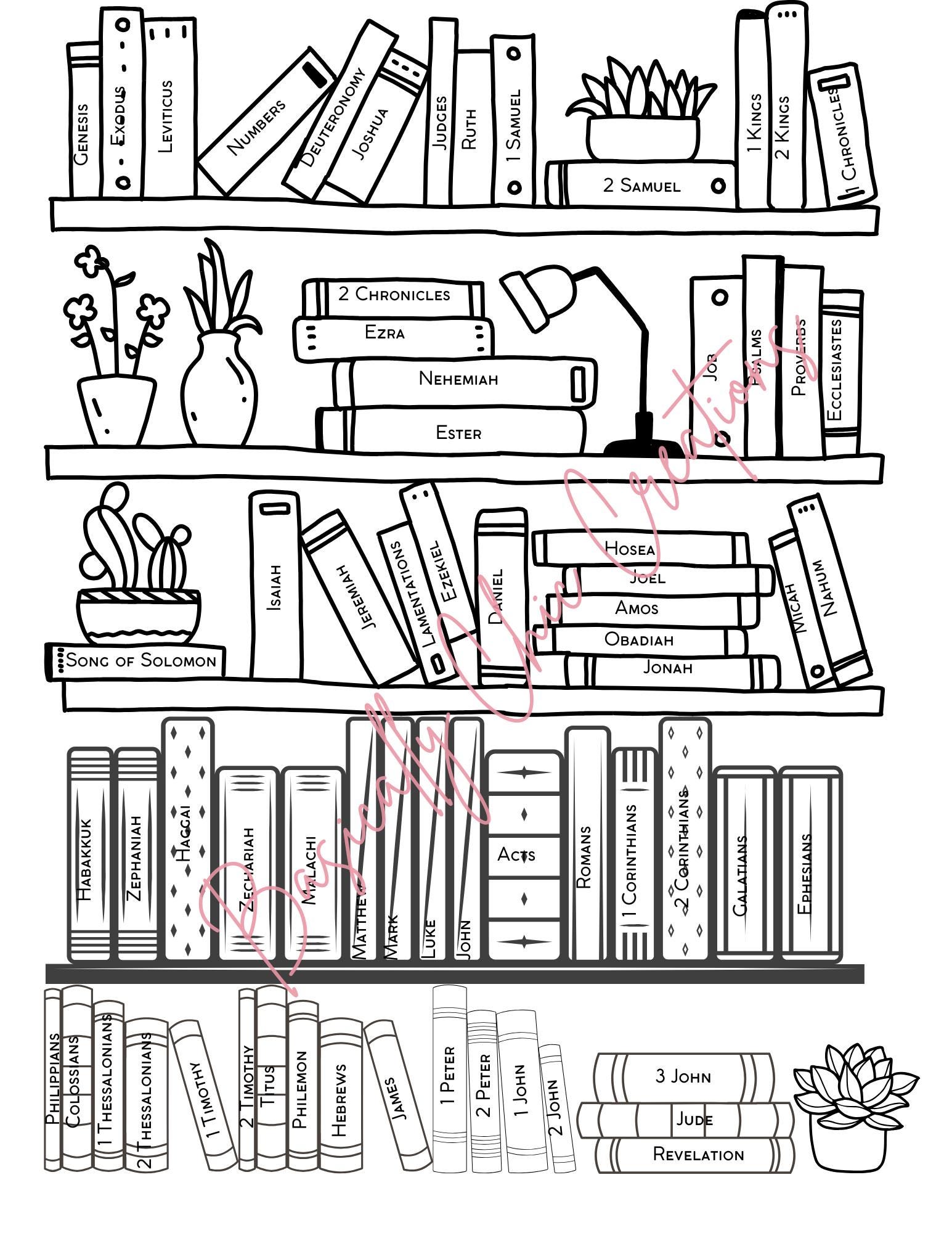 Books of the Bible Tracking Color Sheet *digital Download* - Etsy