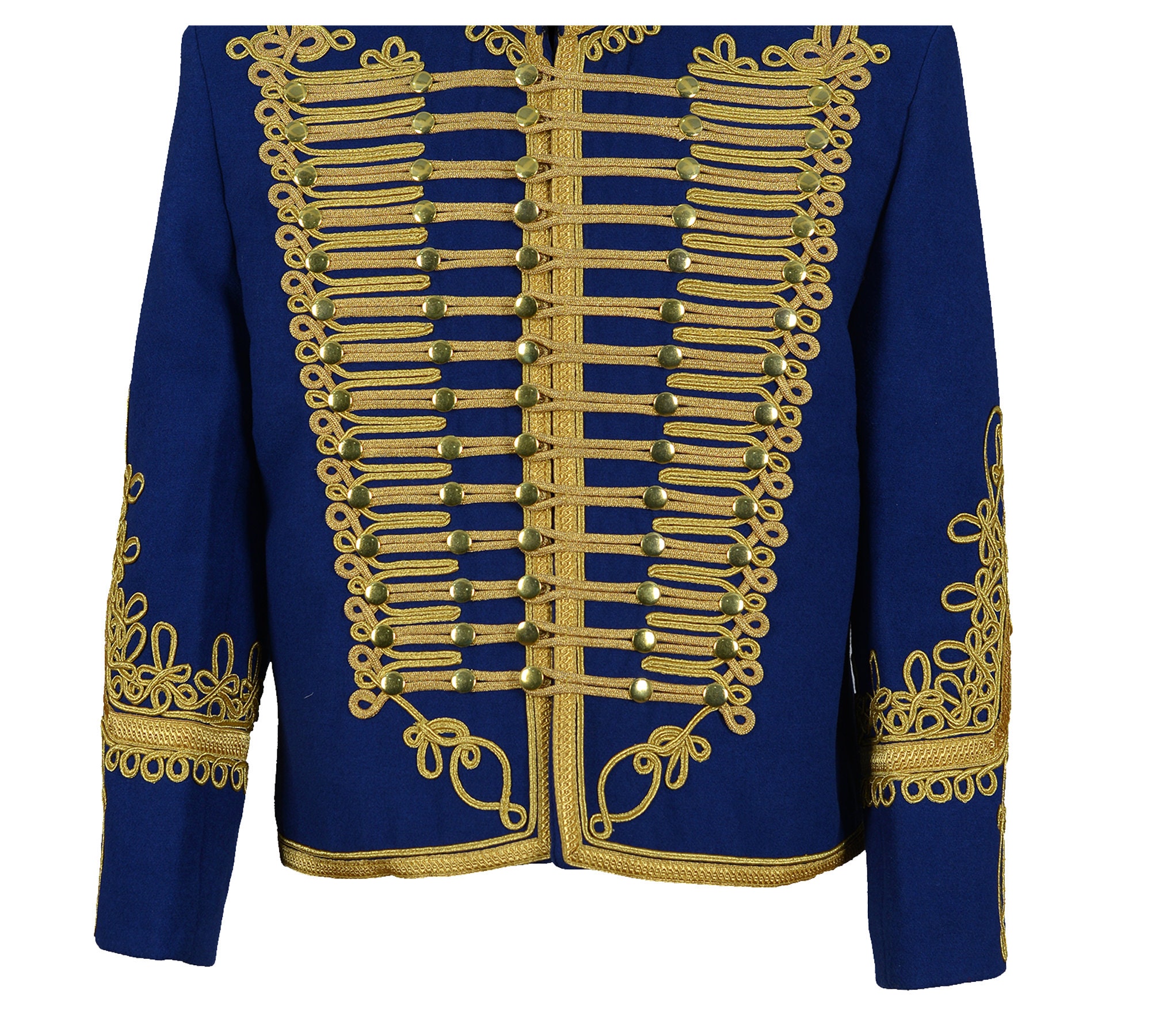 Napoleonic Hussar Jacket Blue Military Uniform Tunic Pelisse Hendrix ...