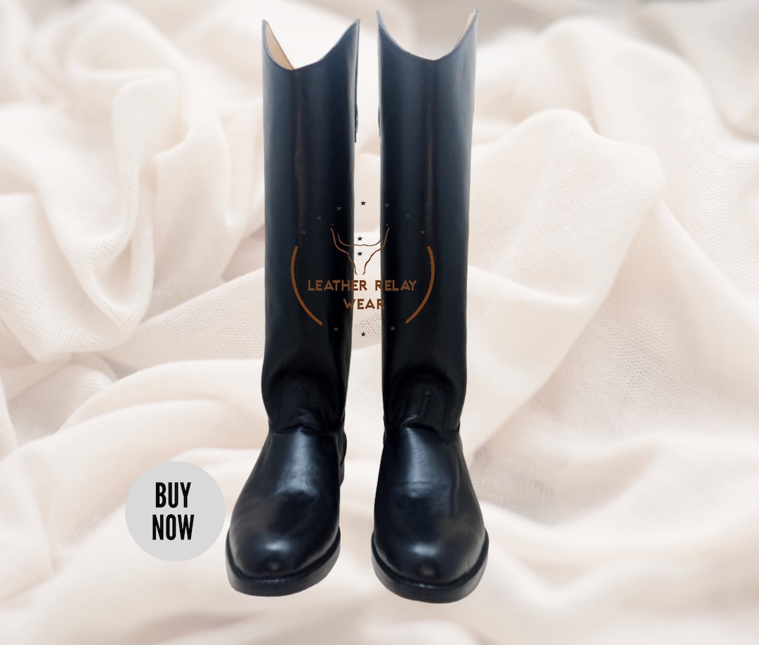 Horse Riding Black Long Boots for Men, Tall Riding Boots, Footwear ...
