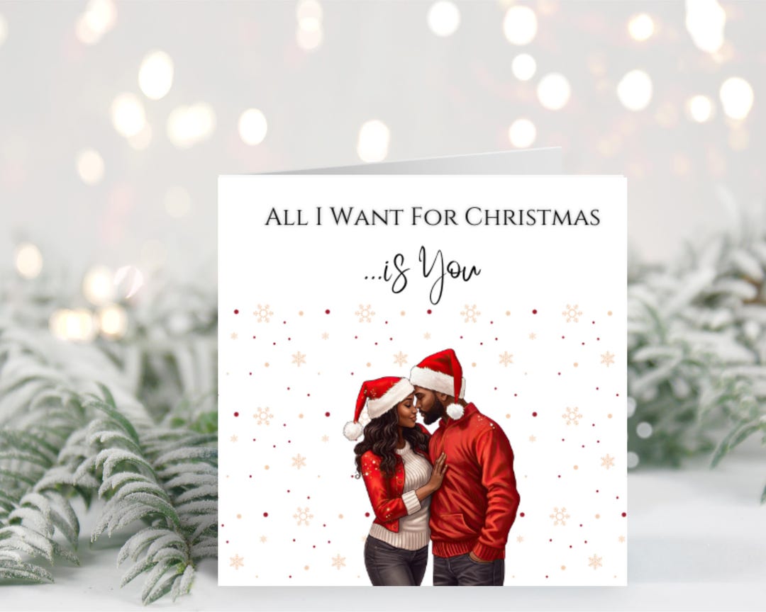 Couple Christmas Cards, Christmas Card for Fiance, Family Christmas ...
