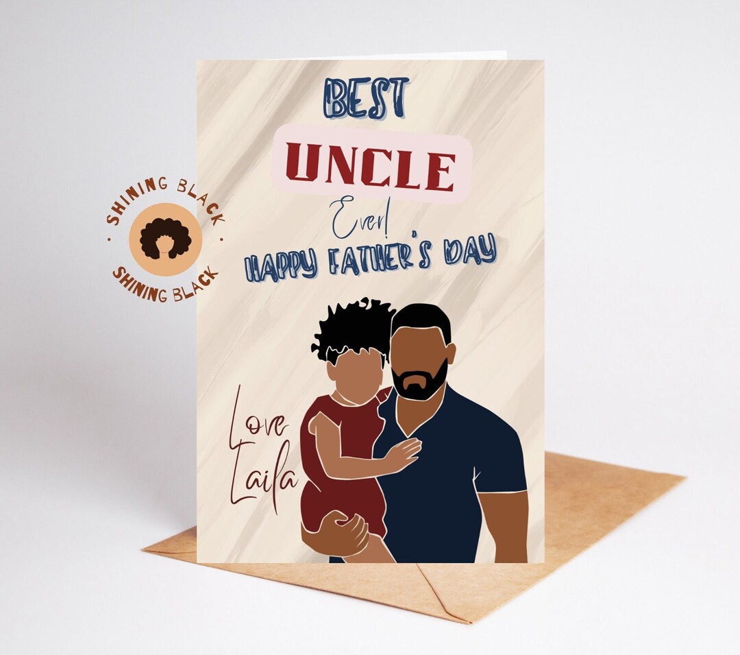 Uncle Father's Day Card, Black Uncle Father's Day Card, Best Uncle Card ...