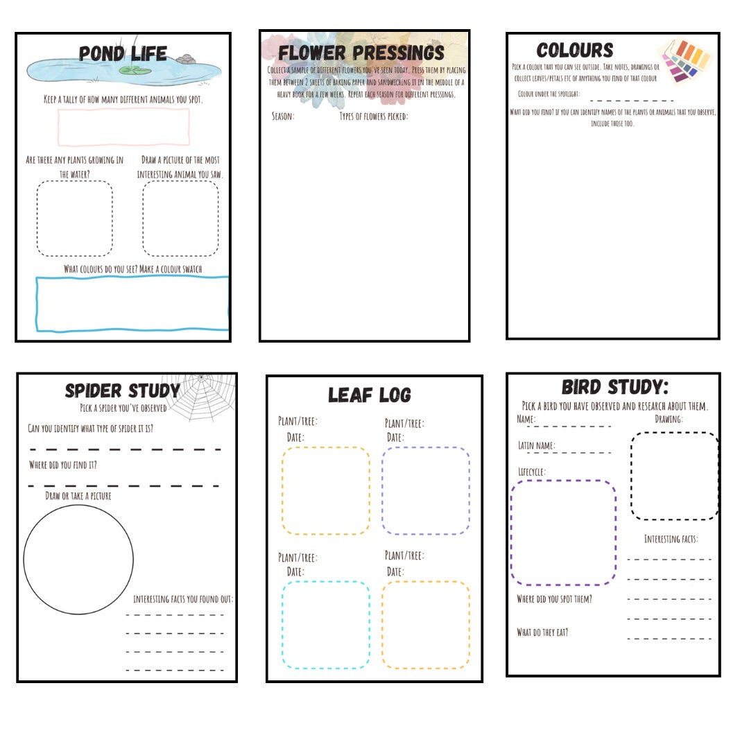 Guided Nature Journal Printable Pack Charlotte Mason Stle Homeschool ...