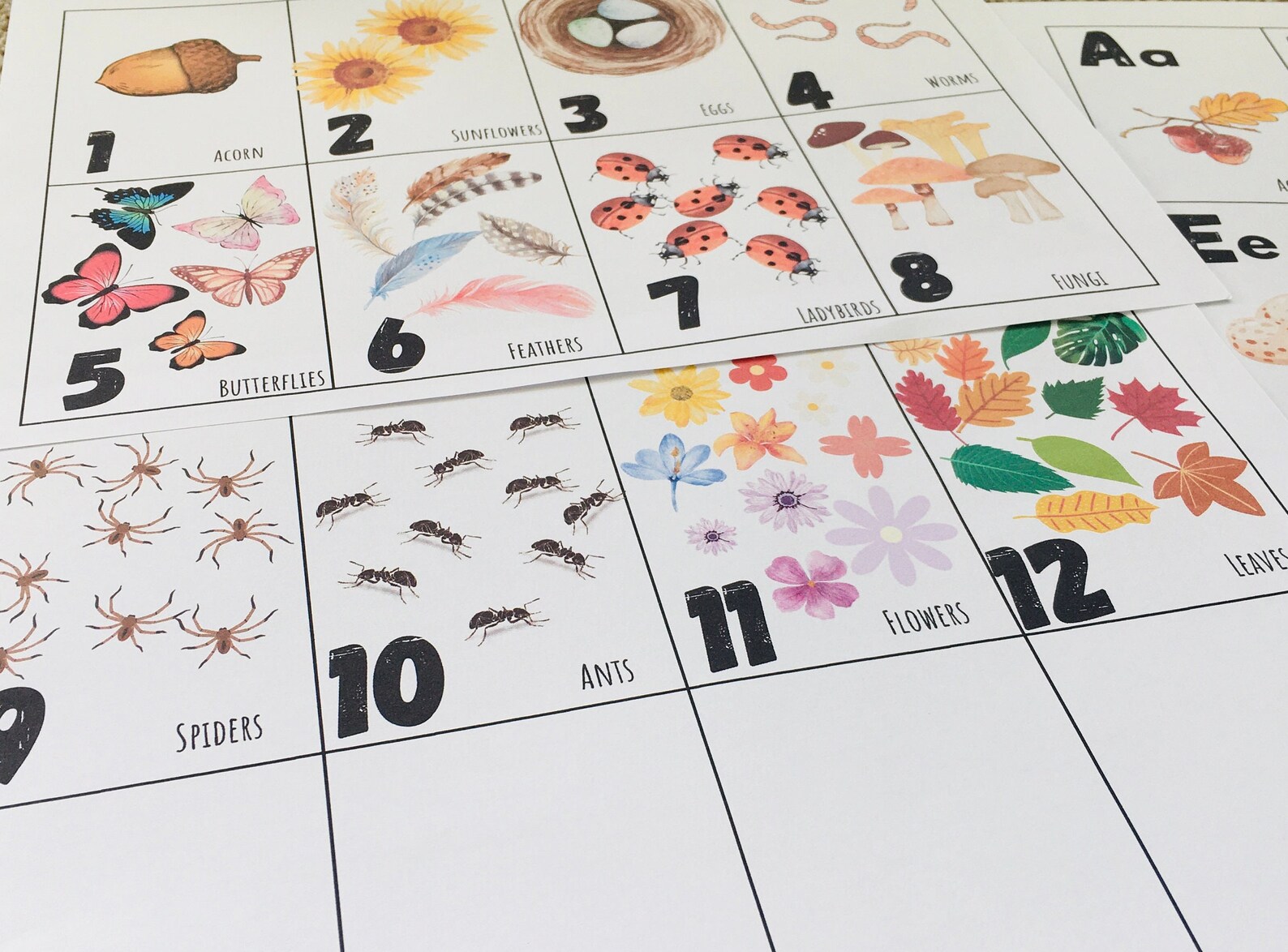 Printable Alphabet/phonics and Numbers Flashcards Morning - Etsy