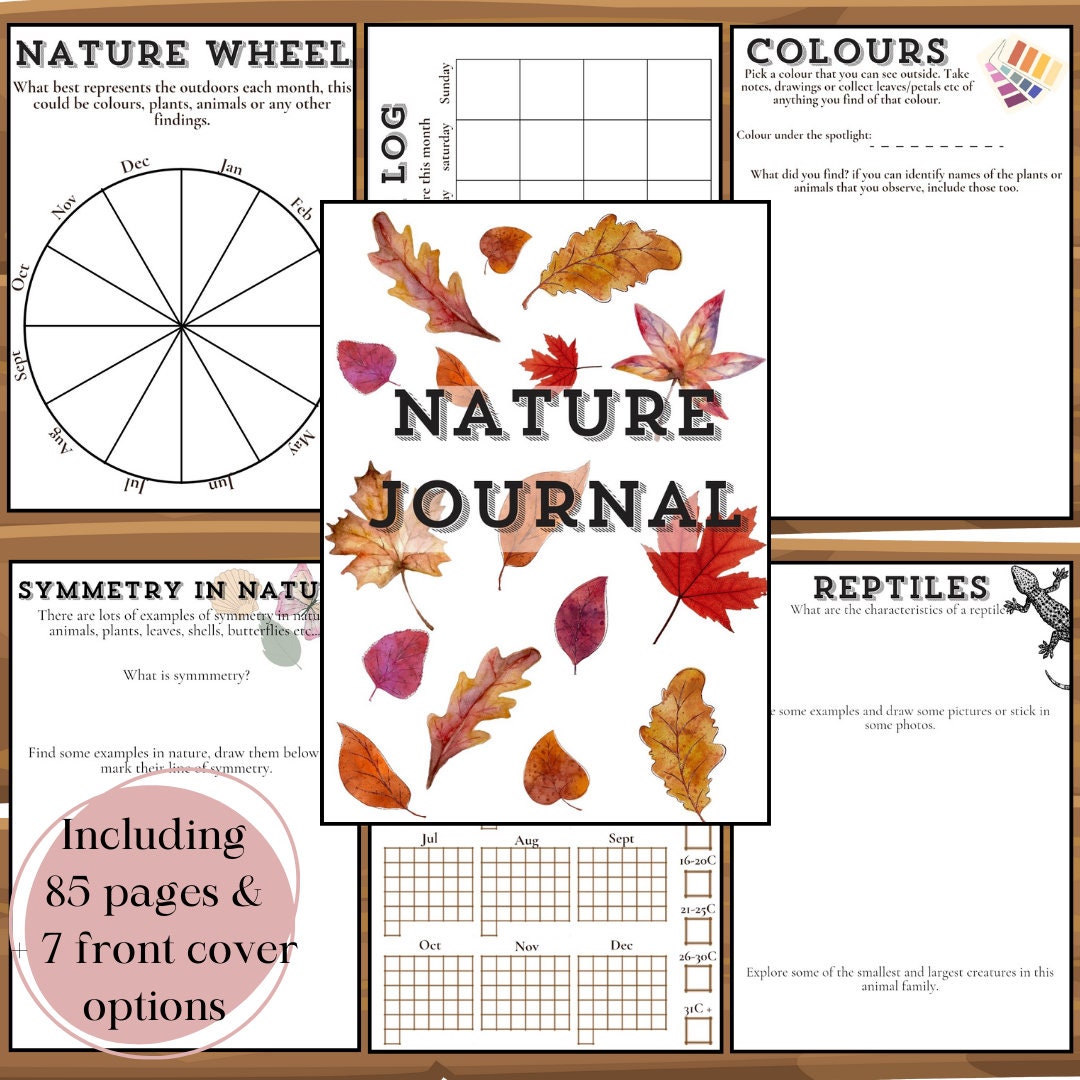 Guided Nature Journal Printable Pack Charlotte Mason Style Homeschool ...