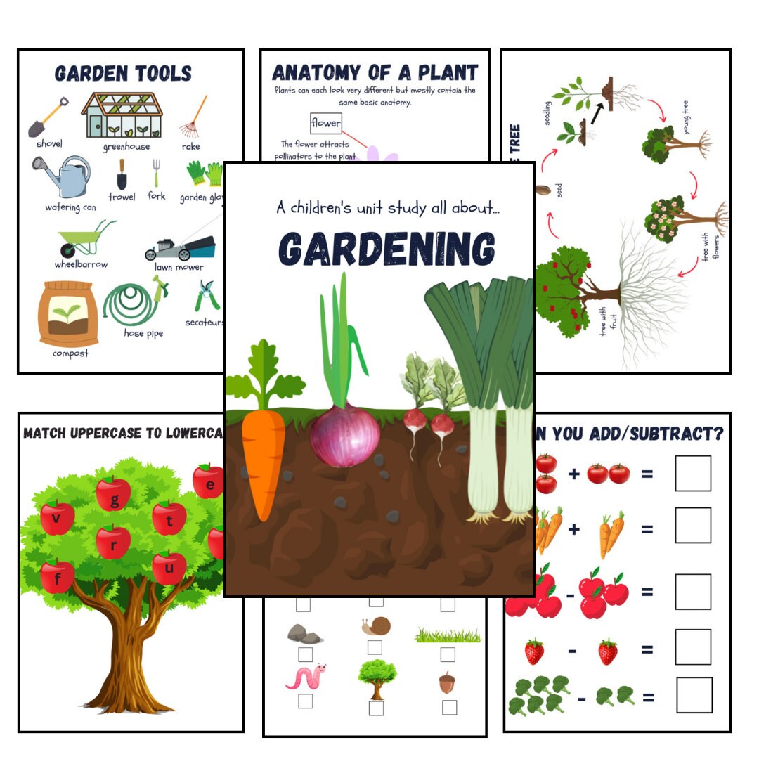 Gardening/ Grow Your Own Unit Study Printable Pack Garden and Nature ...