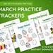 Printable March Practice Habit Trackers Music Lessons, Piano Lessons ...