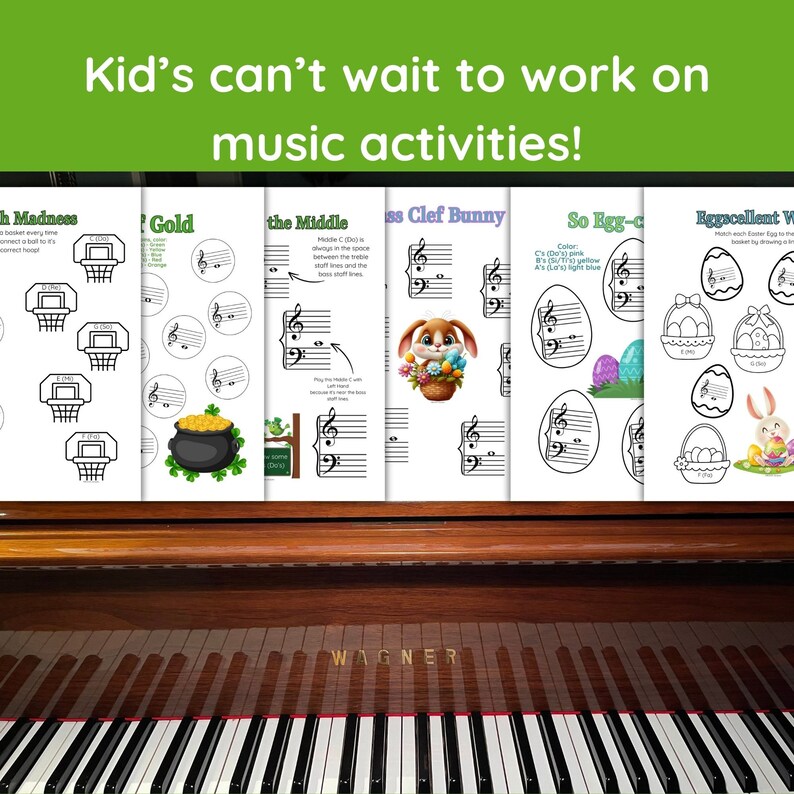 Printable Music Theory Worksheets March, March Madness, Easter ...