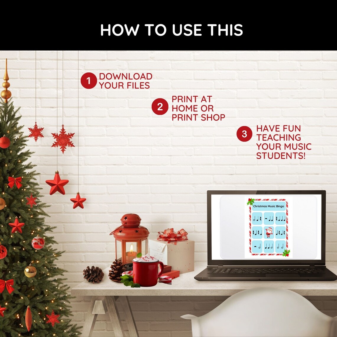 Printable Christmas Music Games, Holiday Music Class, Preschool Music ...