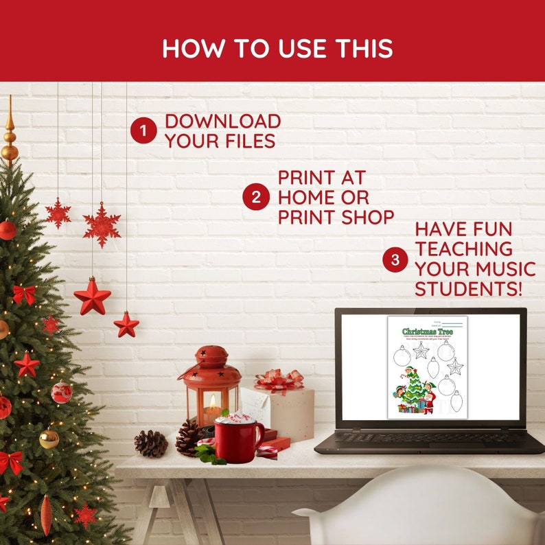 Christmas Music Practice Trackers, Holiday Coloring Pages (digital ...