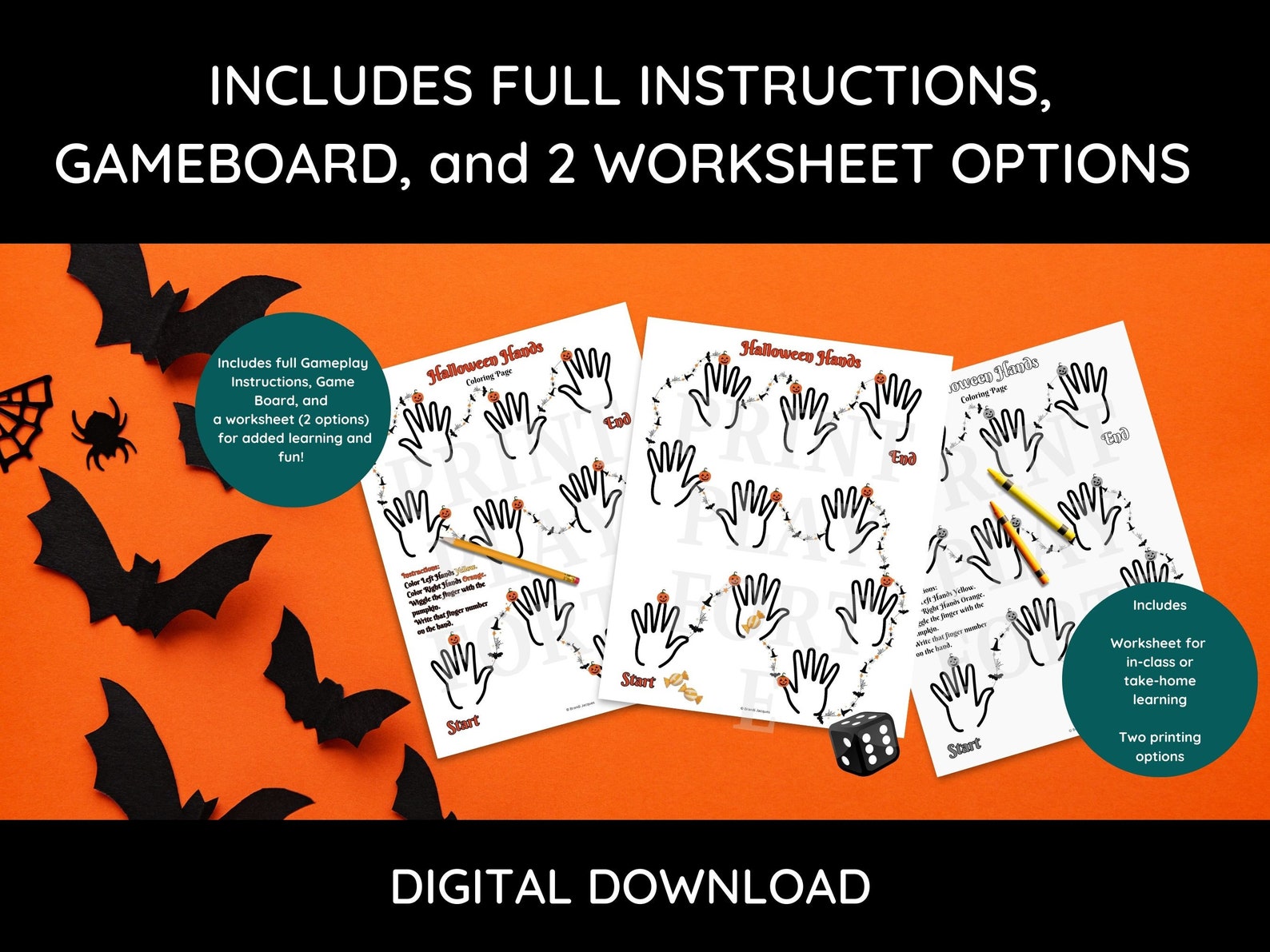 Halloween Music Game, Piano Lesson Printable (digital Download) - Etsy