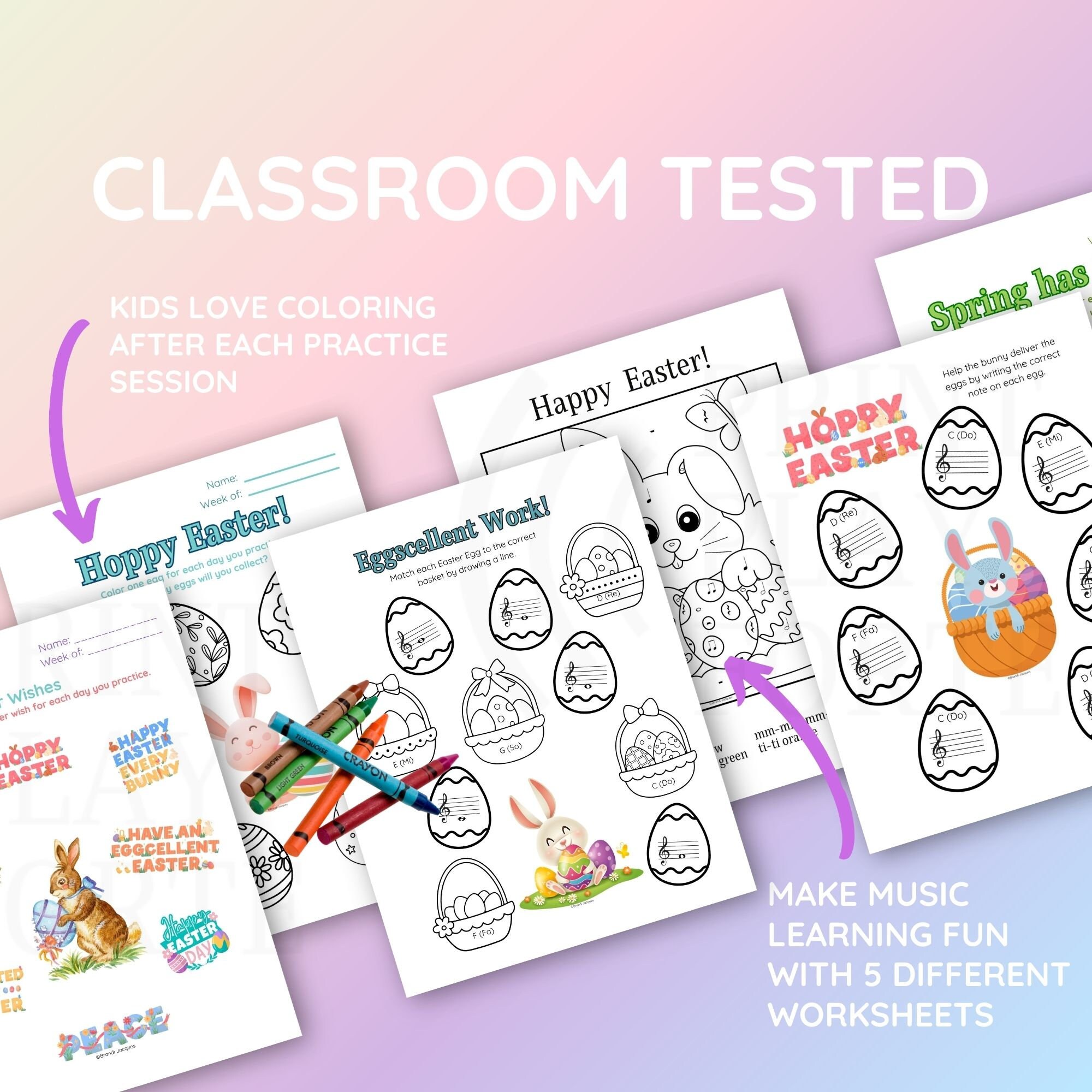 Printable Easter Music Learning Bundle, Easter Piano Lessons Preschool ...