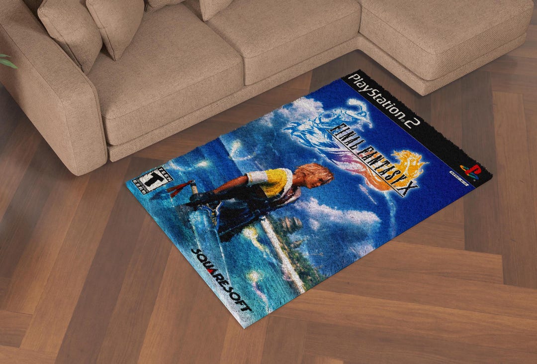 Final Fantasy X 10, Classic RPG Game, Retro PS2, Aesthetic Rug, Gaming ...