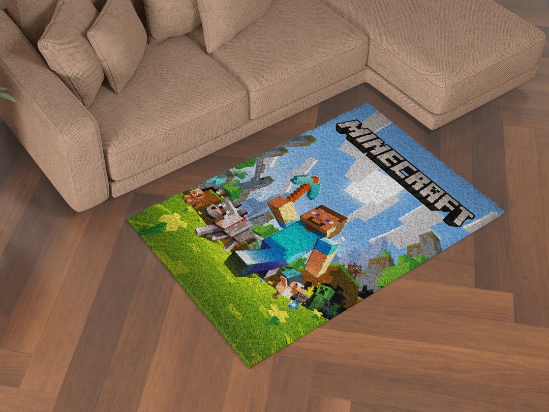 Pixel-perfect Minecraft Inspired Gaming Rug | Limited Edition Nostalgia ...