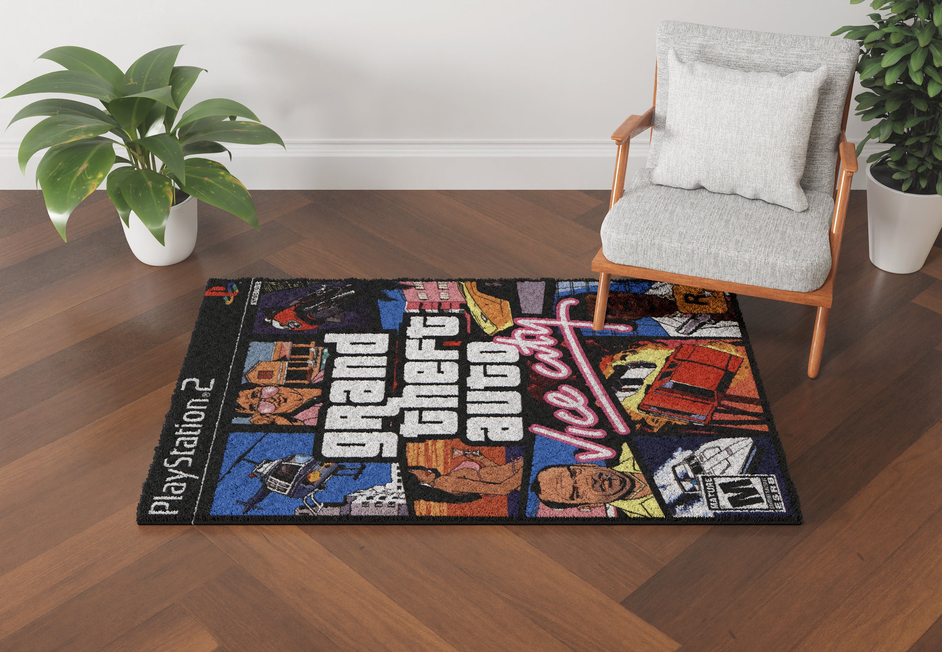 Grand Theft Auto Vice City Rug GTA VC PS2 Videogame - Etsy